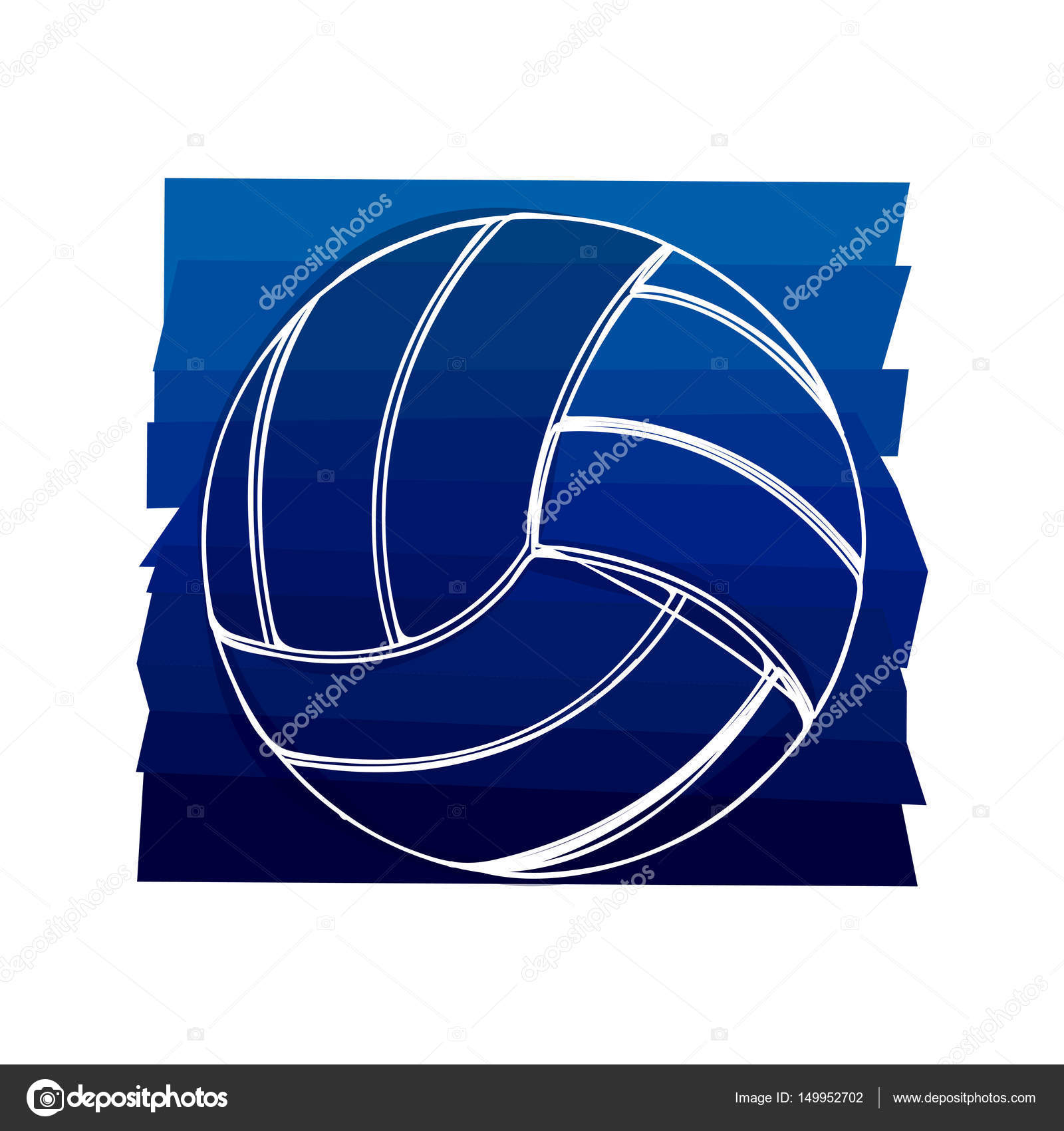 Color background with volleyball ball in white contour Stock Vector ...