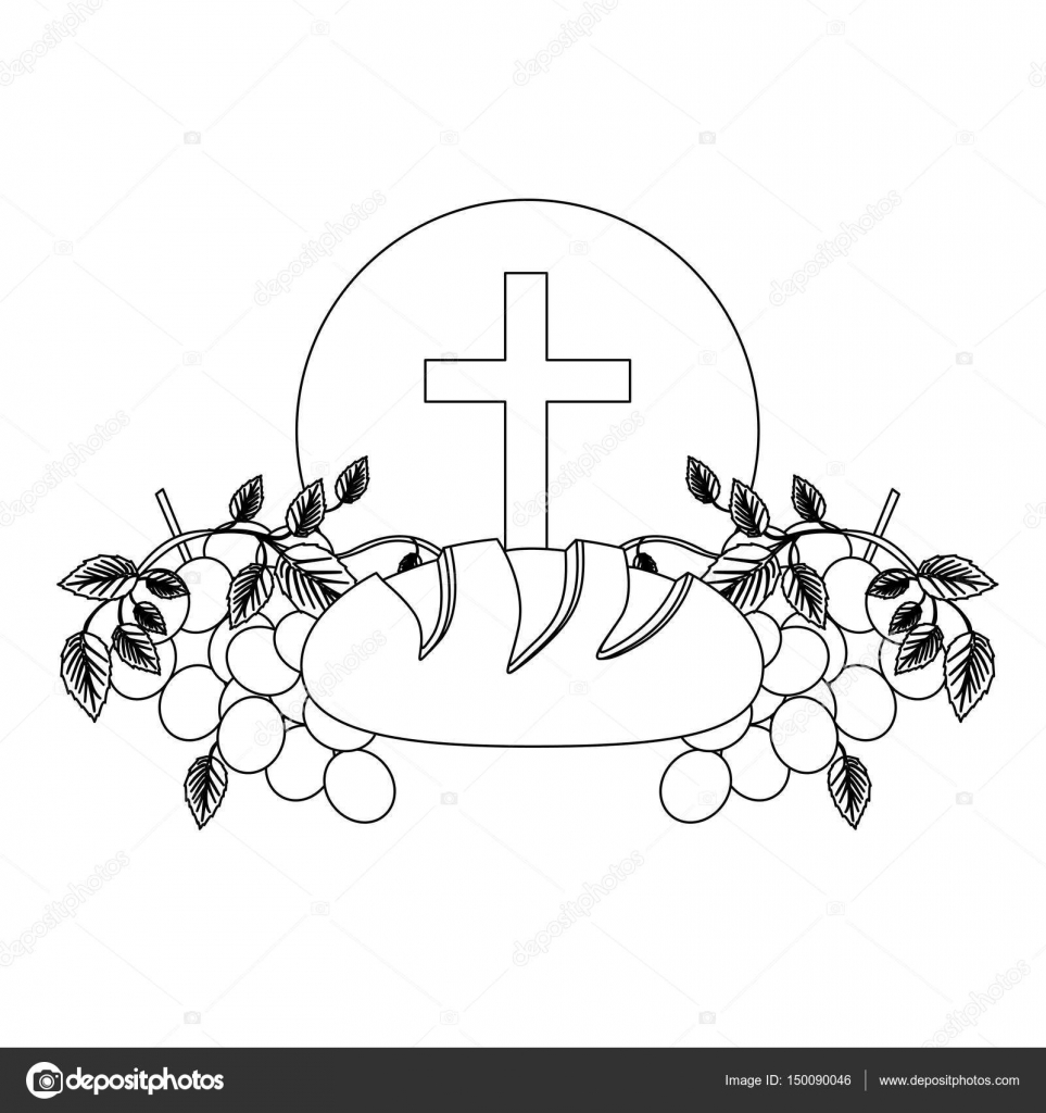 Communion Clipart Black And White