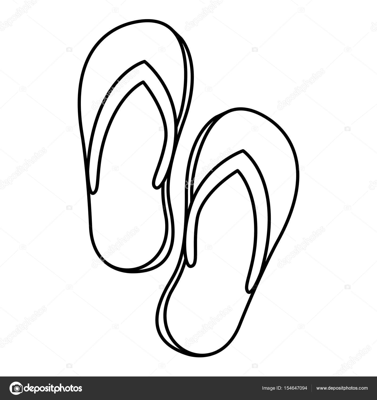 Silueta De Chancla Clip Art