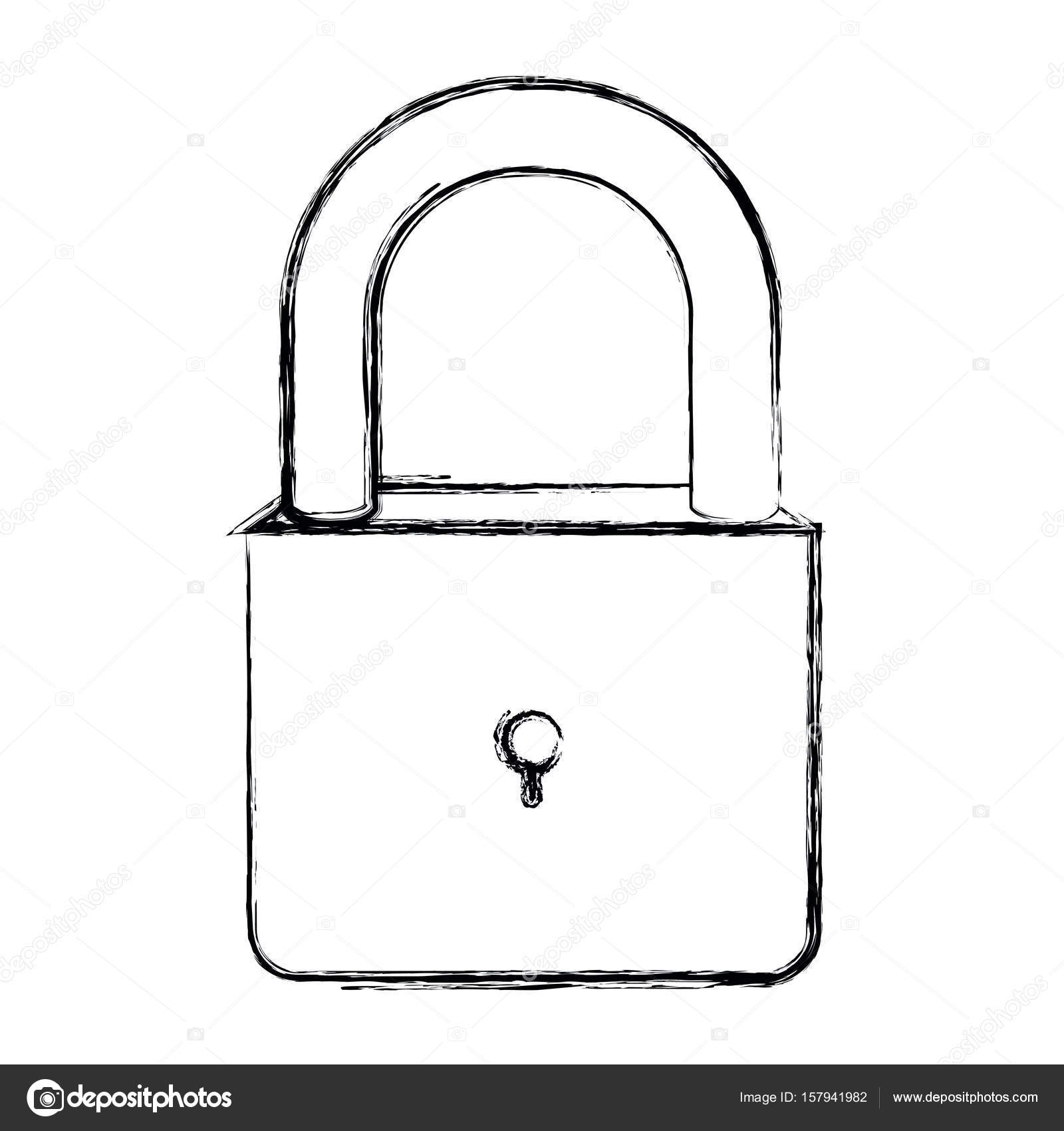Monochrome blurred silhouette of padlock icon Stock Vector Image by ...