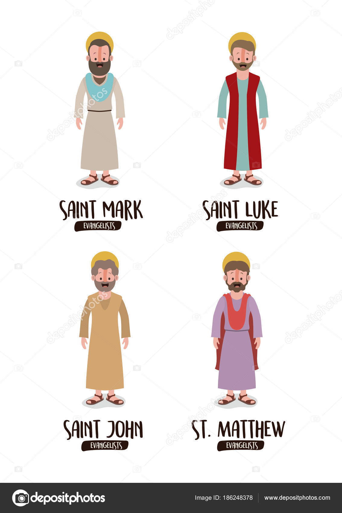 Background with the evangelists saint mark saint luke saint john saint ...
