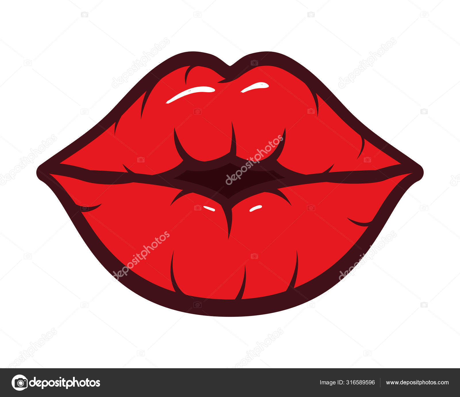 Sexy Woman Mouth Pop Art Style — Stock Vector © Grgroupstock 316589596