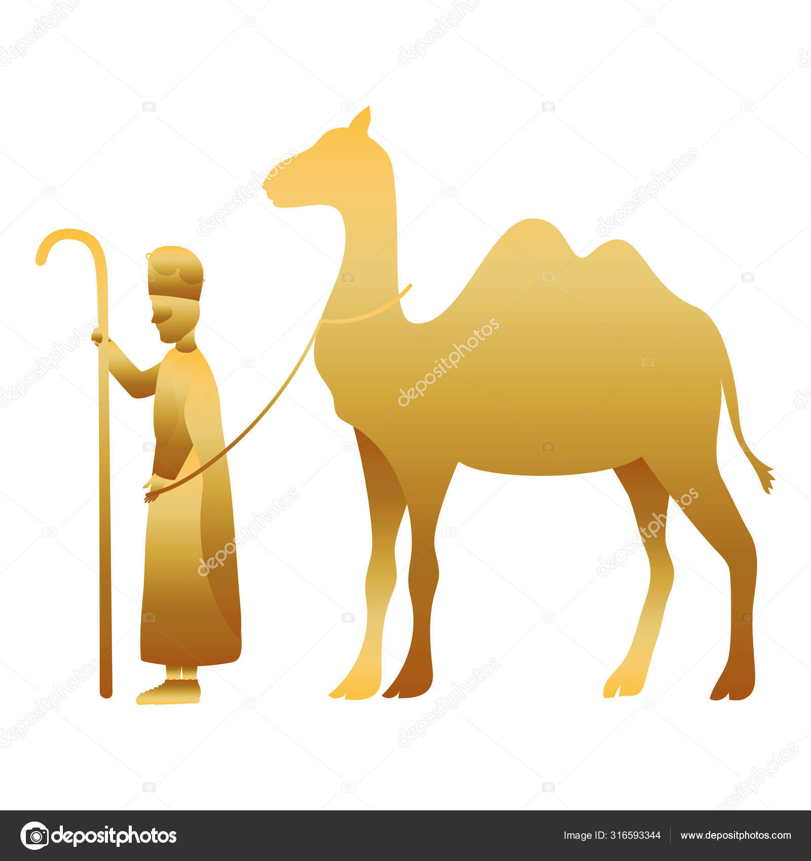 King magician with camel golden characters Stock Vector Image by ...