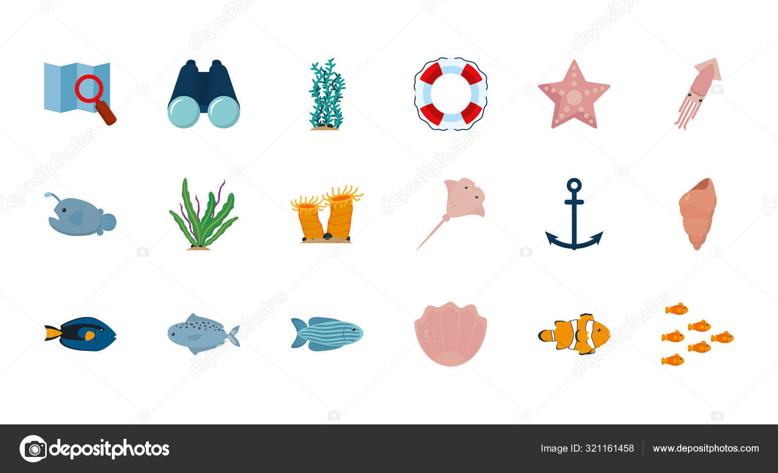 Isolated sea icon set vector design Stock Vector by ©grgroupstock 321161458