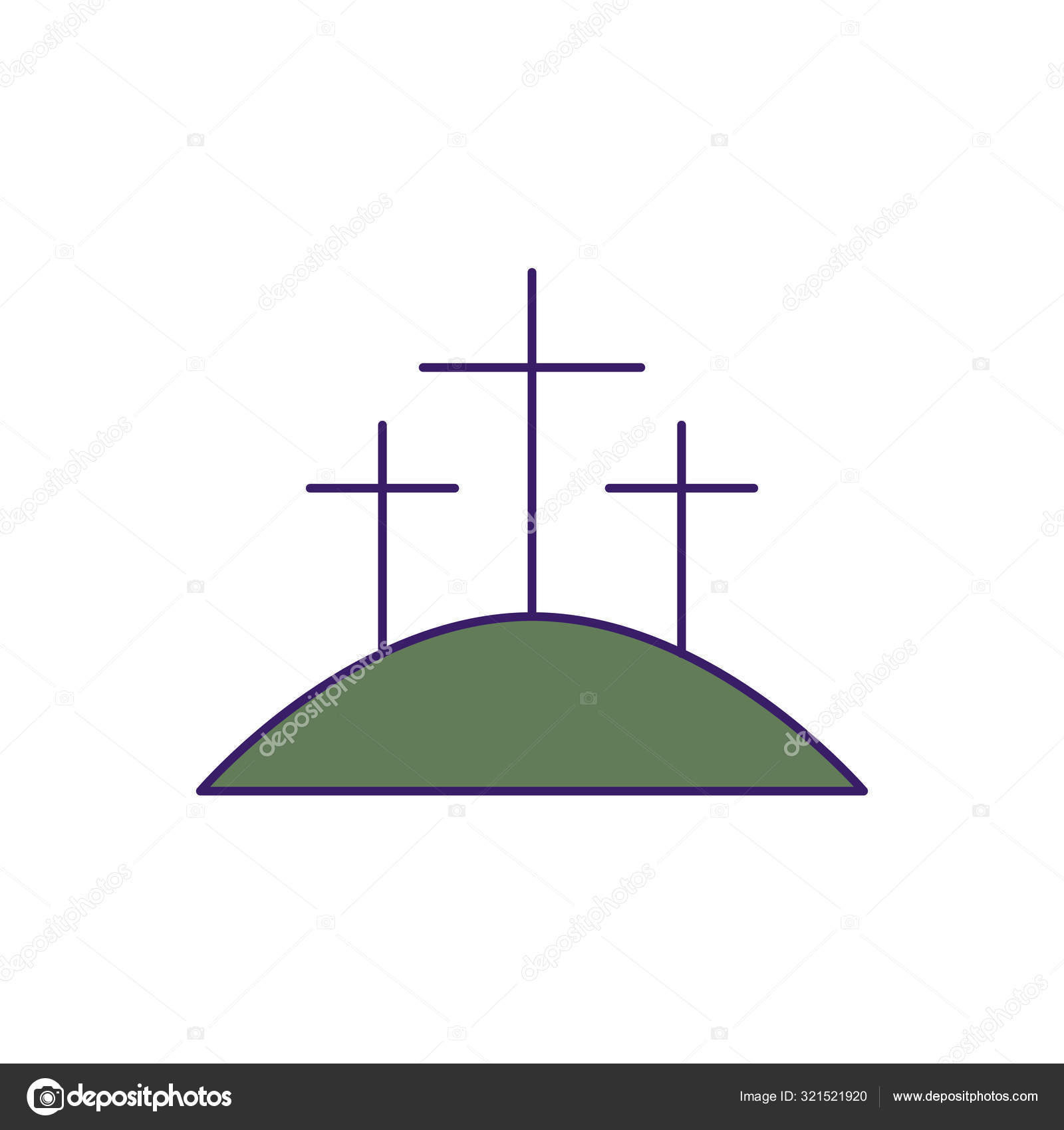 Isolado três cruzes preencher projeto vetorial vetor(es) de stock de ...