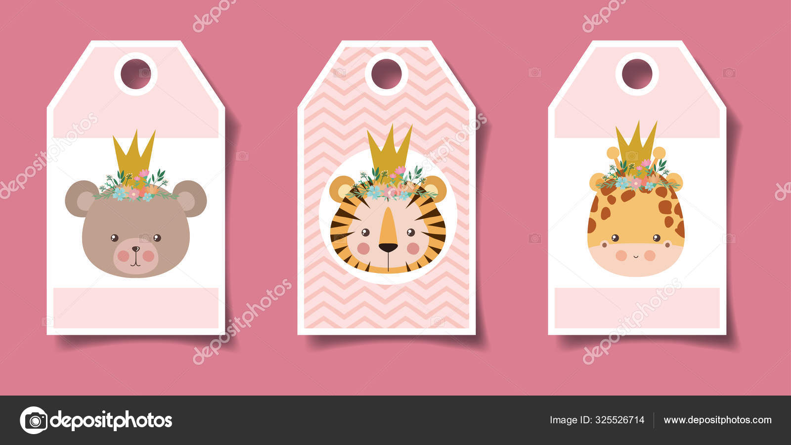 Cute animals labels vector design Stock Vector Image by ©grgroupstock ...