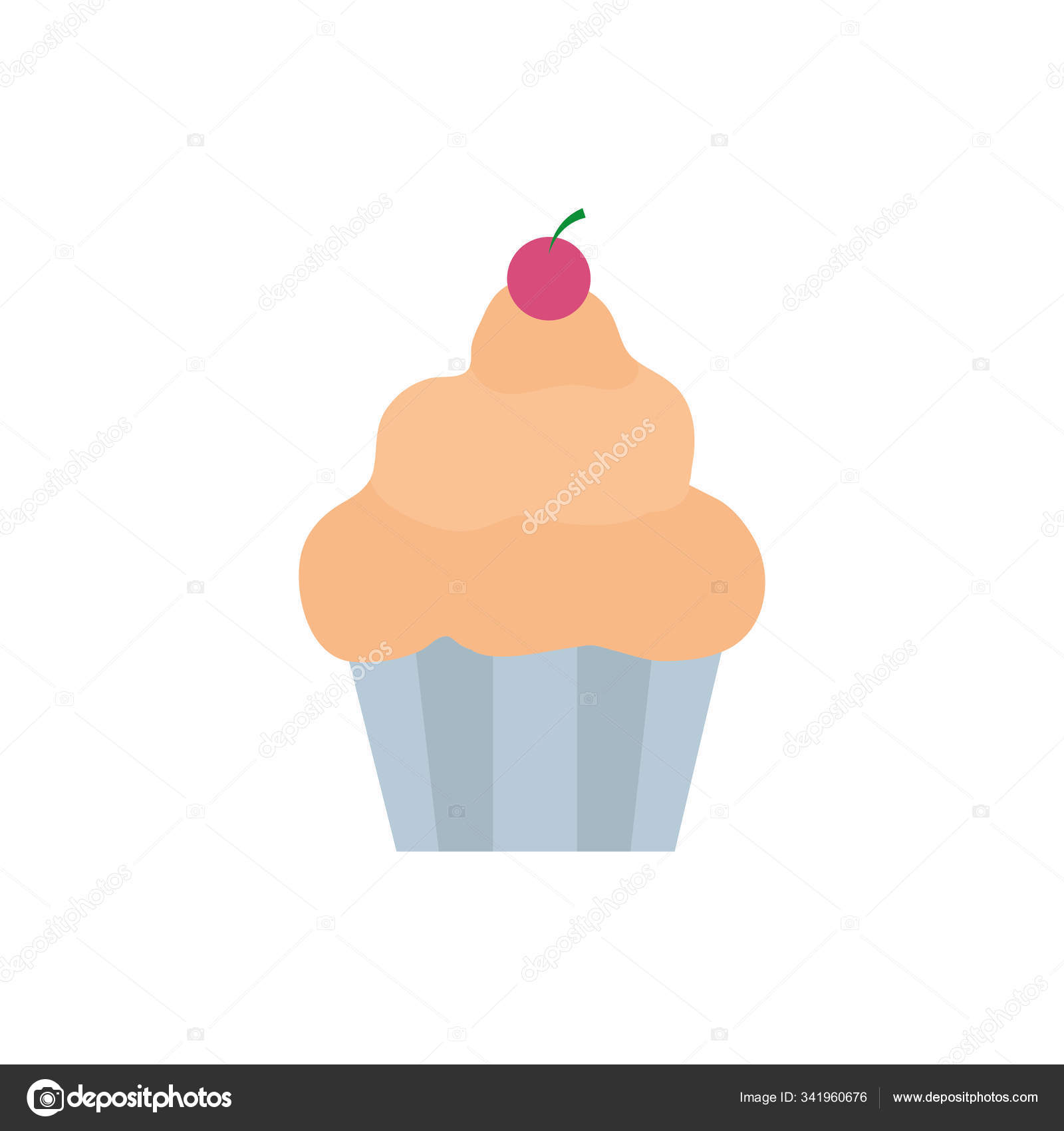 Isolated Sweet Cupcake Vector Design Stock Vector By ©grgroupstock
