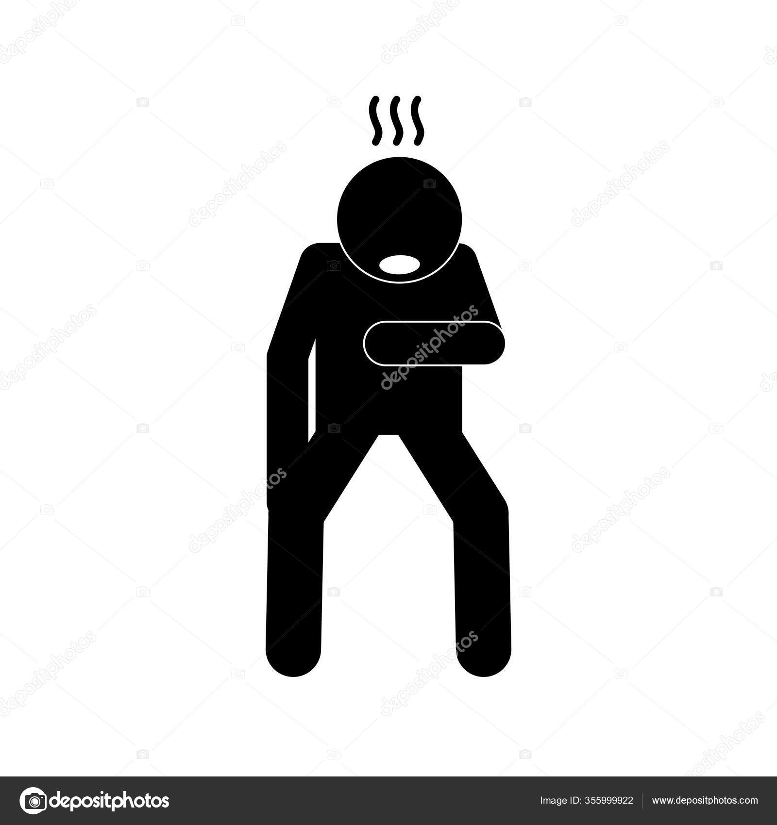 Male avatar with fever silhouette style icon vector design Stock Vector ...