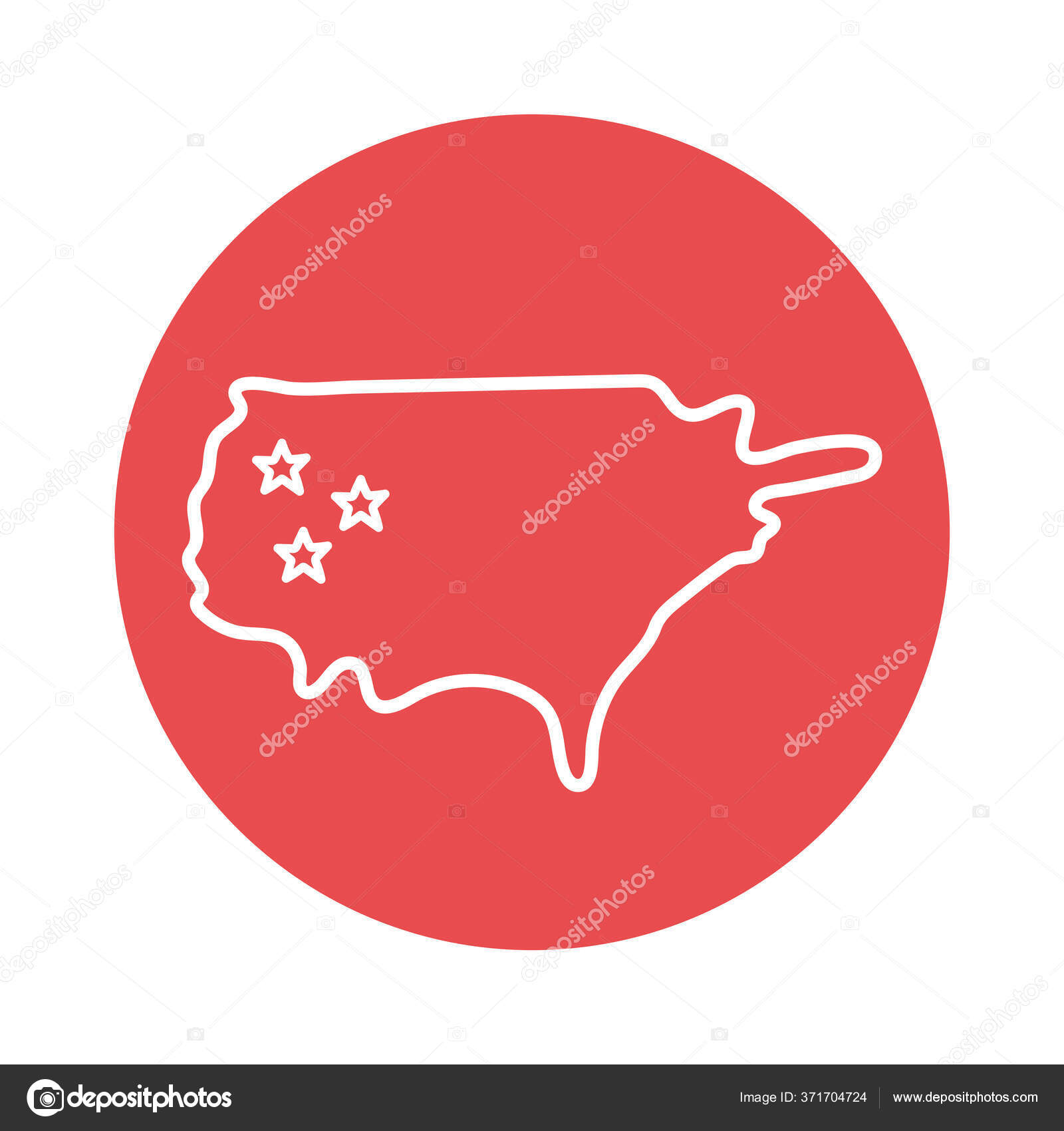 Usa map block style icon vector design Stock Vector Image by ...