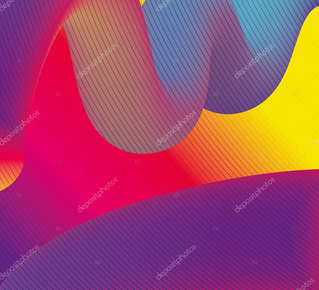 Vibrante color y ondeado con el diseño de vectores de flujo de fondo 2022