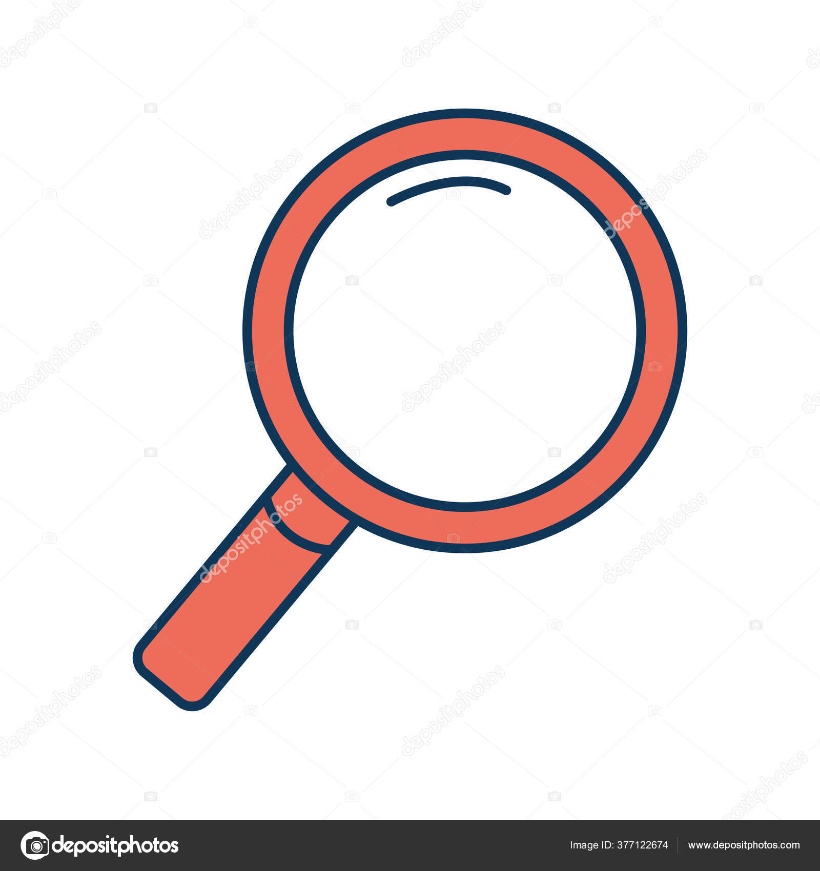 Isolated lupe line and fill style icon vector design Stock Vector Image ...