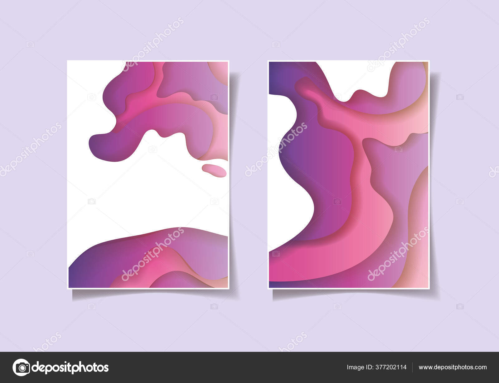 Purple waves backgrounds frames vector design Stock Vector Image by ...