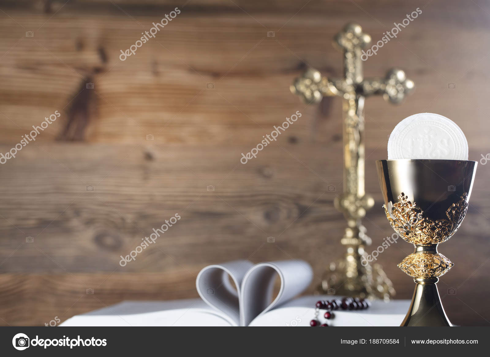 Holy Communion Catholic Theme Catholic Holidays Easter Stock Photo by ...