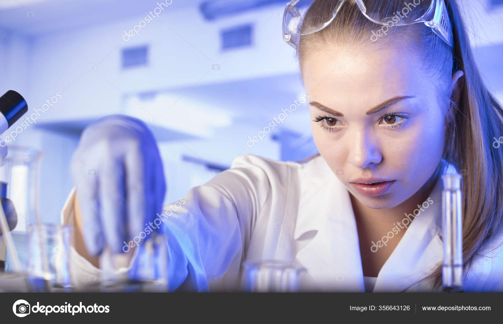 Laboratory Interior Science Research Concept Young Scientist Experiment ...