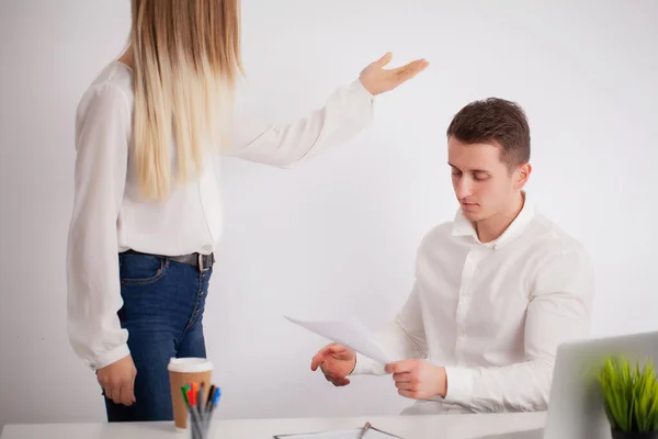 Angry customer has a conflict with the manager of the company - Stock ...