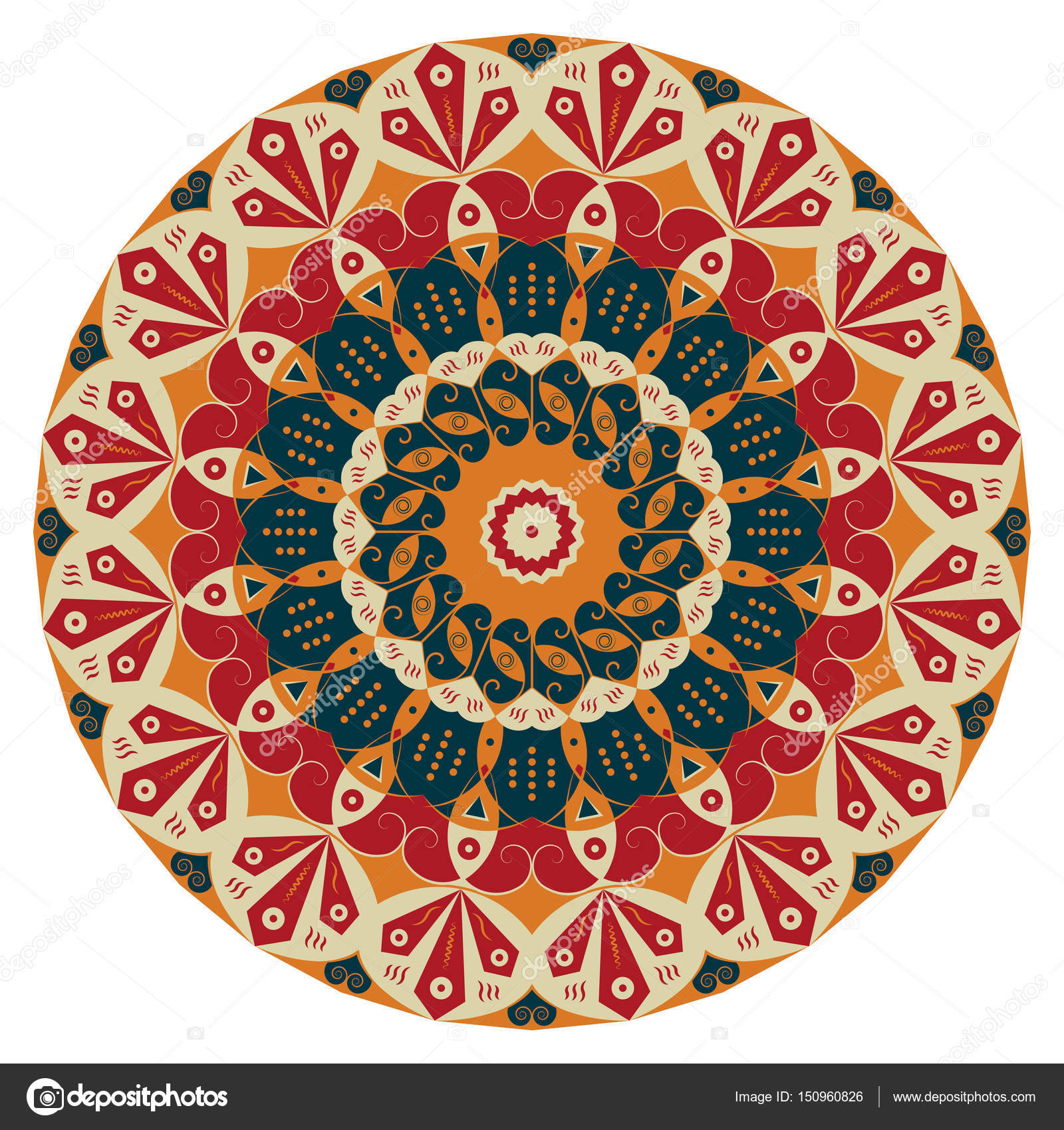 Round ethnic pattern Stock Vector Image by ©Anzhelika1984 #150960826