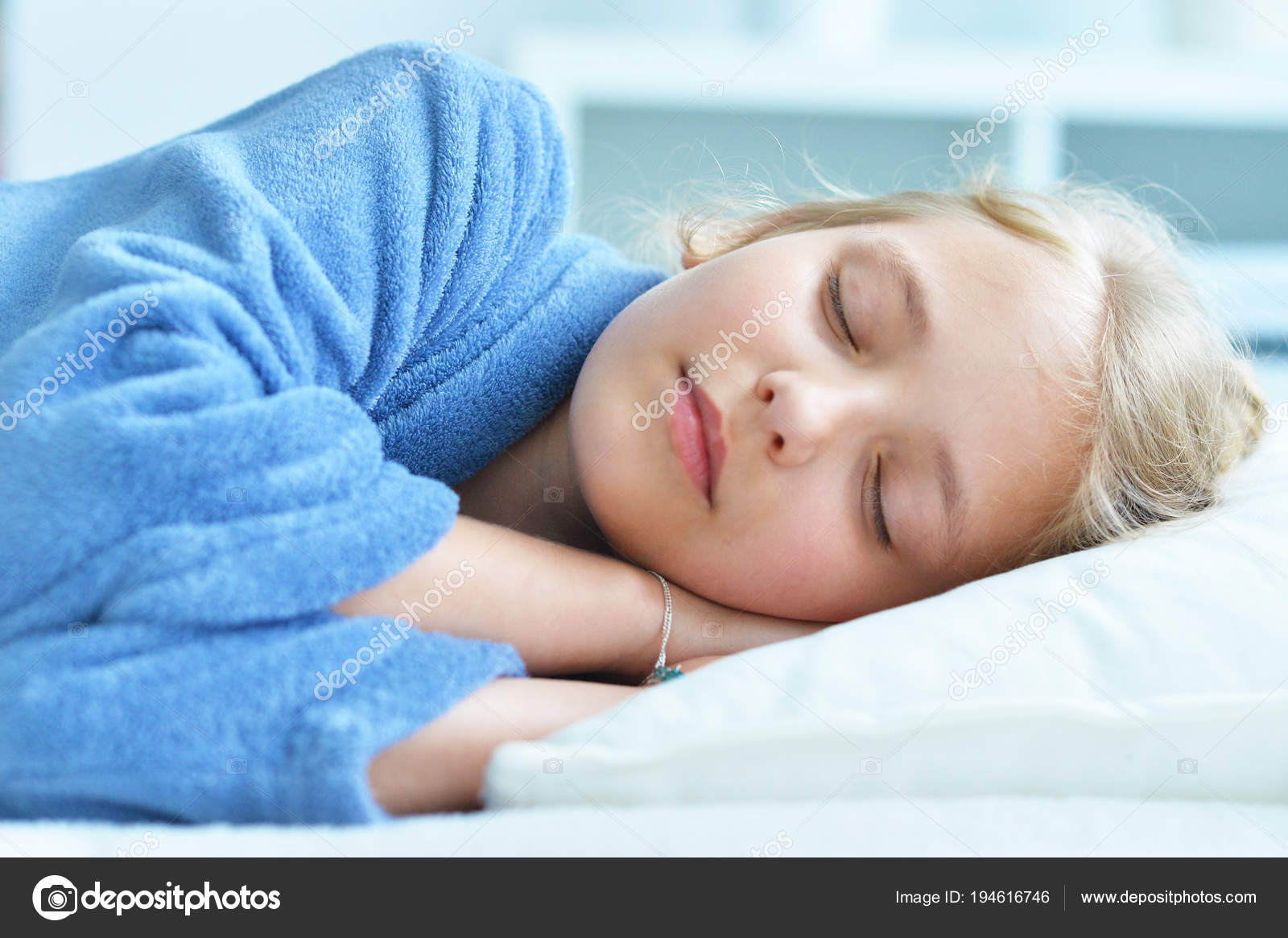 Cute Little Girl Sleeping Bed — Stock Photo © aletia #194616746 Cute Little Girl Sleeping Bed — Stock Photo © aletia #194616746