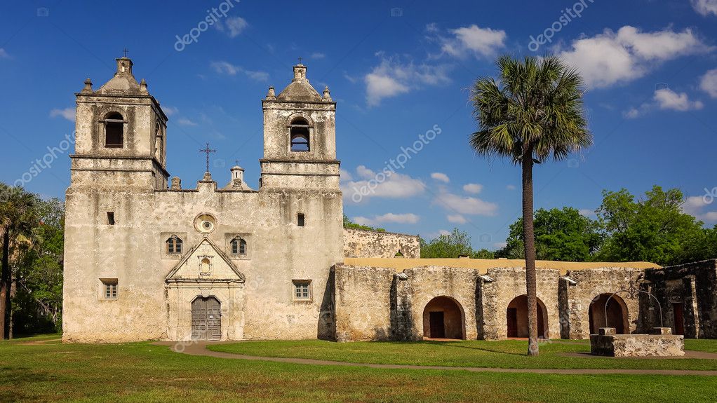 Spanish Mission Concepcion in San Antonio, Texas — Stock Photo ...