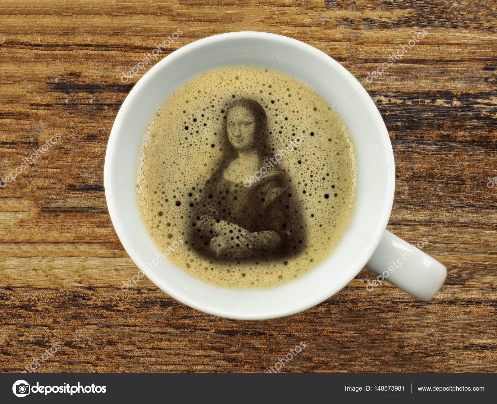 Mona lisa in coffee froth — Stock Editorial Photo © s.bachstroem #148573981