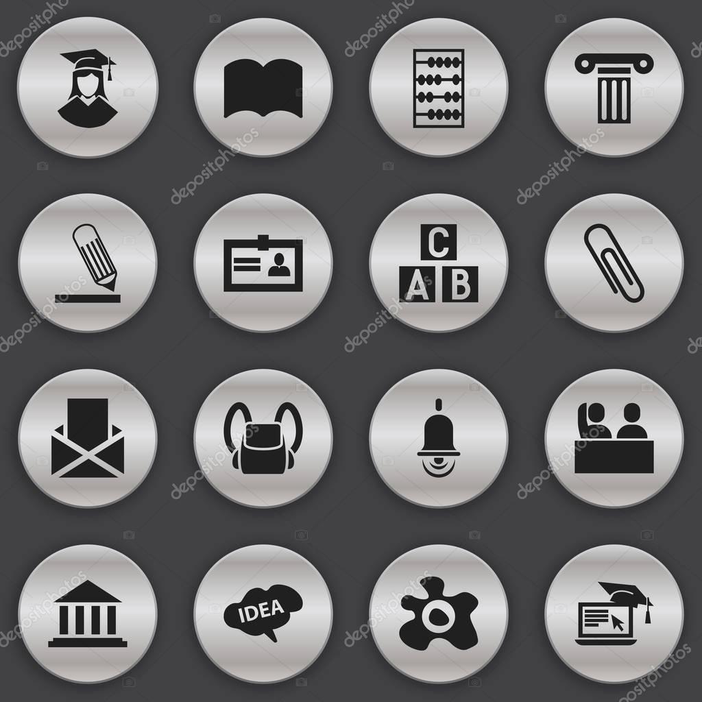 Conjunto de 16 iconos educativos editables. Incluye símbolos como el ...