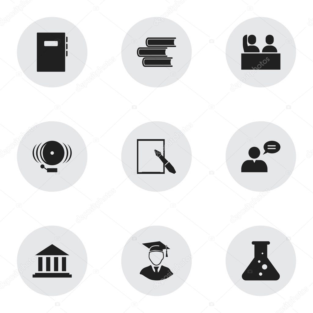 Set de 9 iconos editables de la universidad. Incluye símbolos como la ...