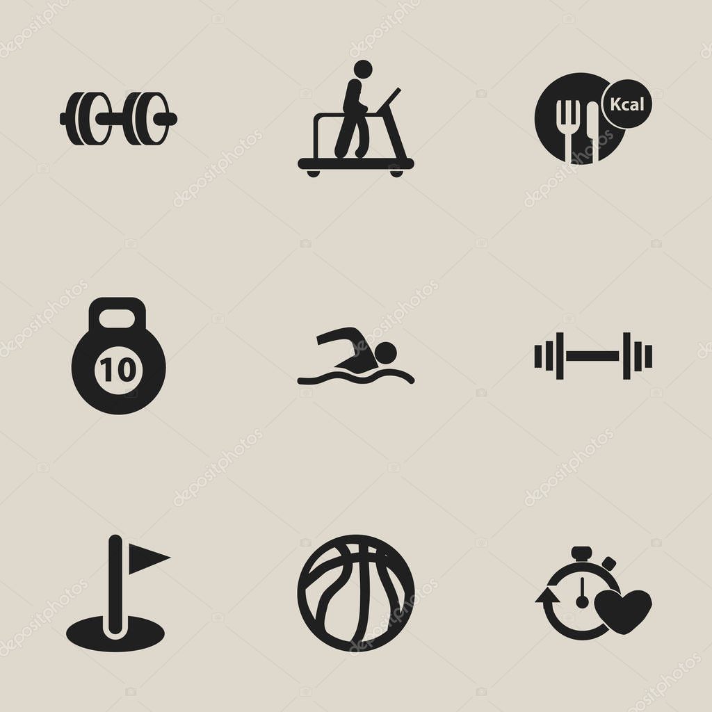 Conjunto de 9 iconos de entrenamiento editables. Incluye símbolos como ...