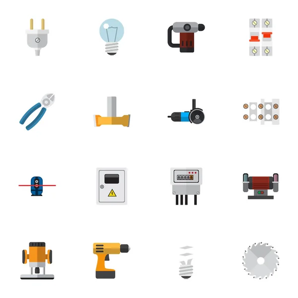 Flat Icons - Electrical Equipment — Stock Vector © zzelimir #84369846