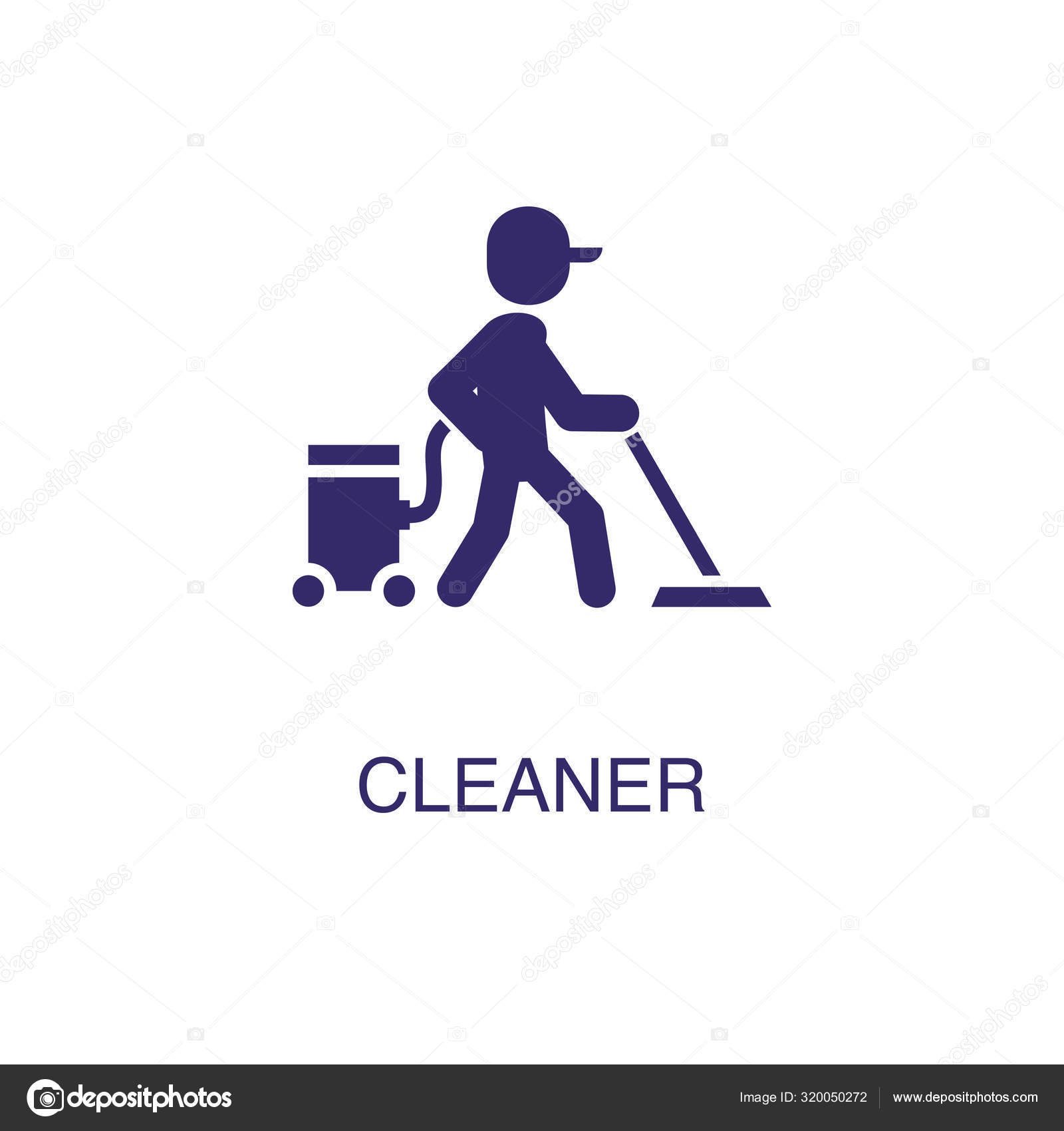 Cleaner element in flat simple style on white background. Cleaner icon ...