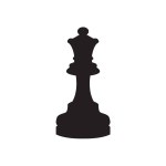 White rook chess icon. Raster illustration in flat cartoon style on ...