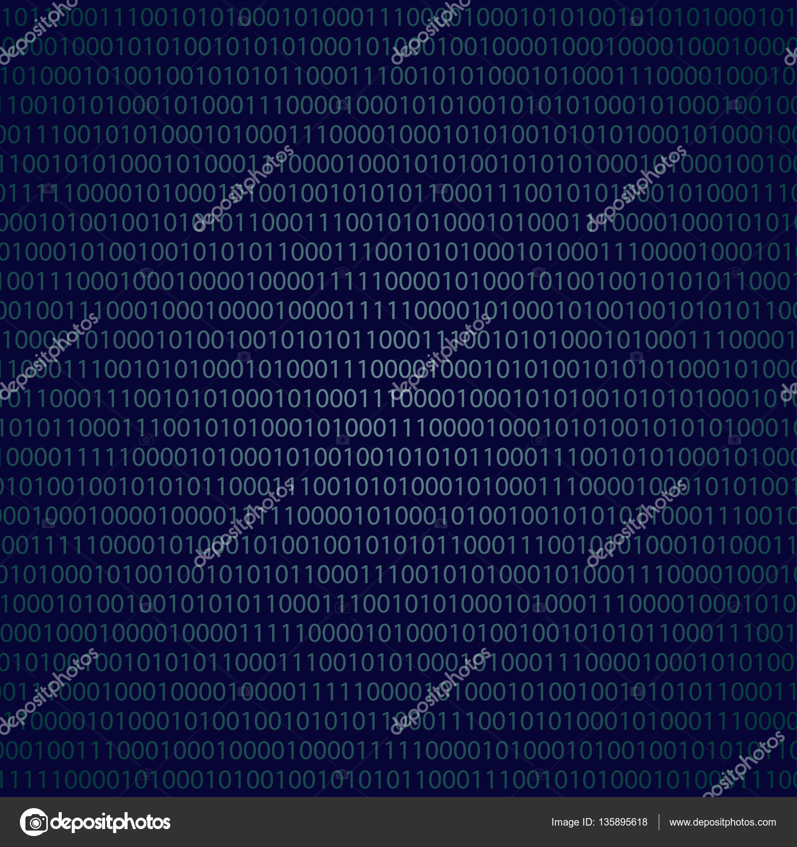 Abstract Binary Code Background Vector Stock Vector By