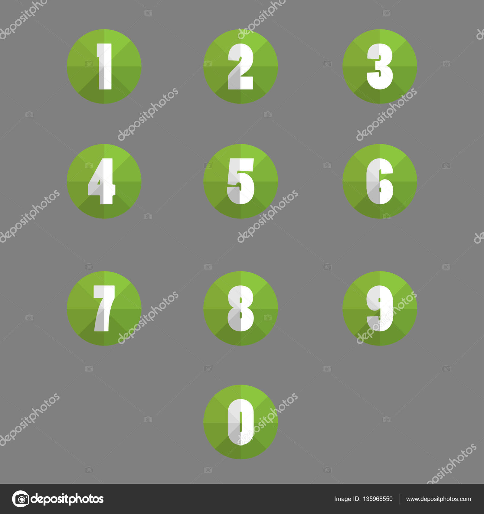 Número círculo rótulo conjunto, vetor imagem vetorial de meenstockphoto ...