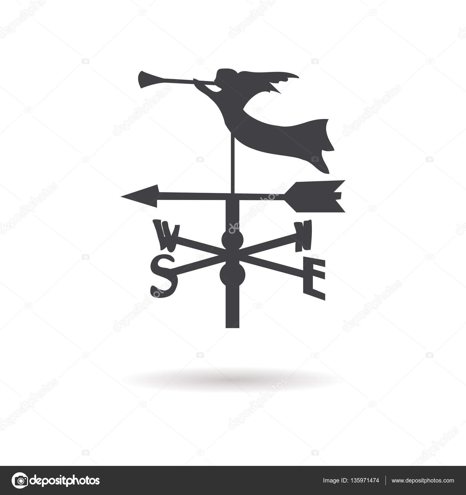 Weather Vane on white background Stock Vector by ©meenstockphoto@gmail ...