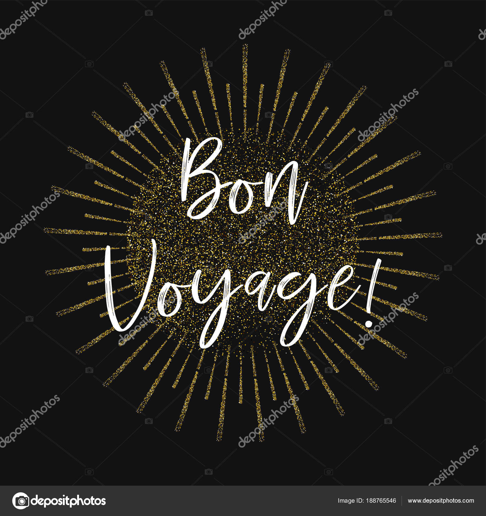 Bon Voyage! Gold glitter background Stock Vector Image by ©azerbaijan ...