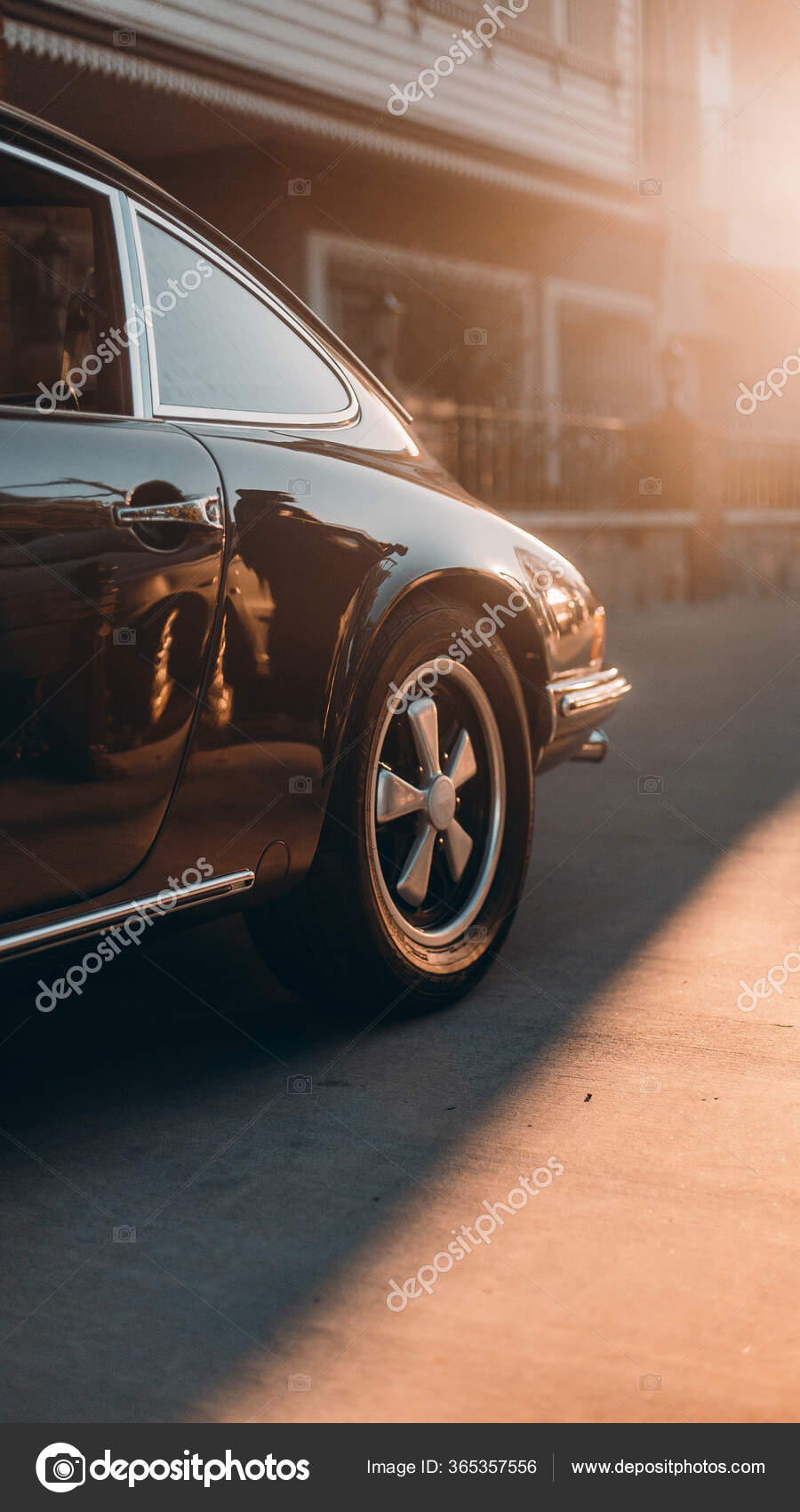 Retro vintage black car, back window and wheel – Stock Editorial Photo ...