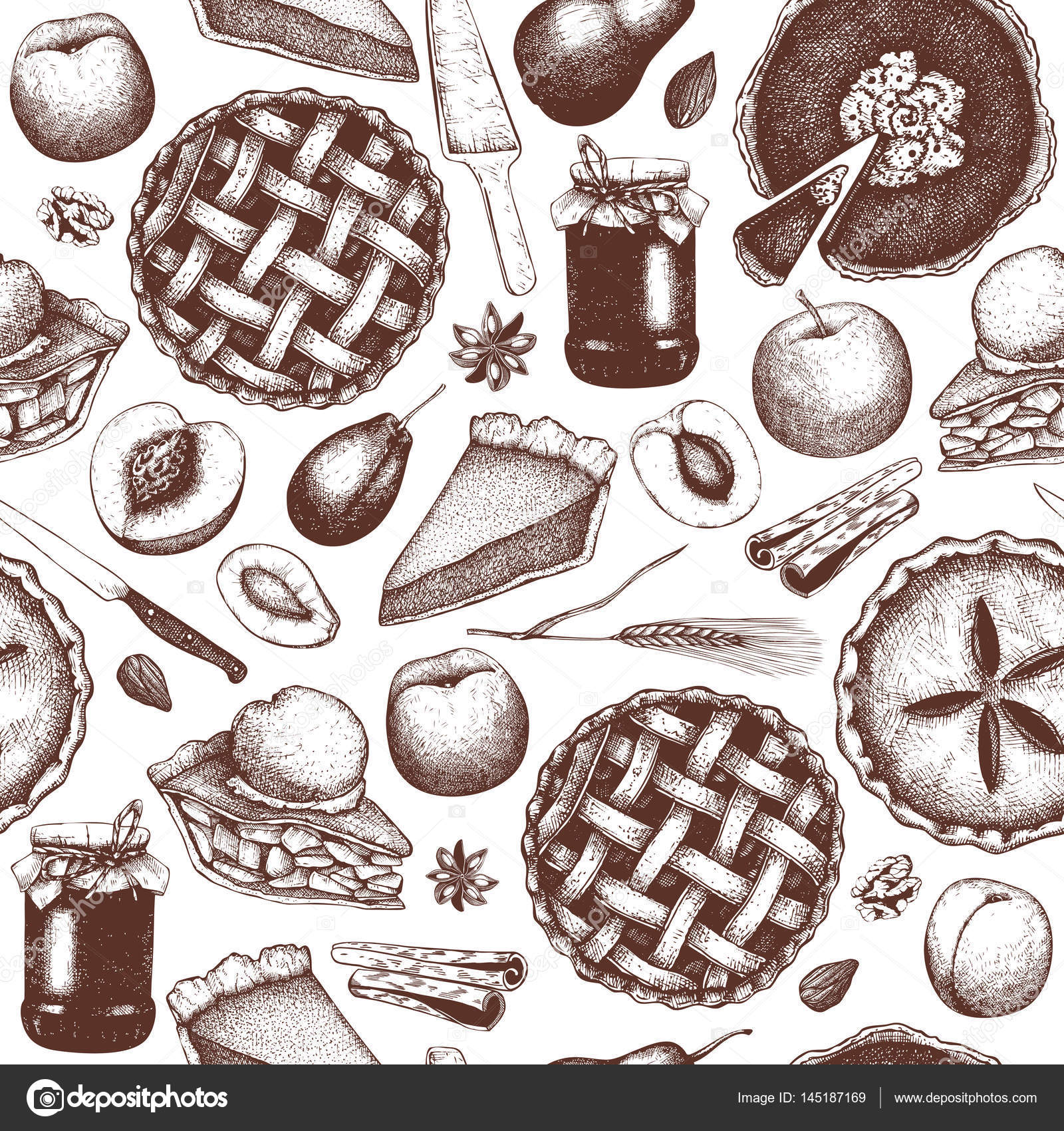 Pie Top View Pattern