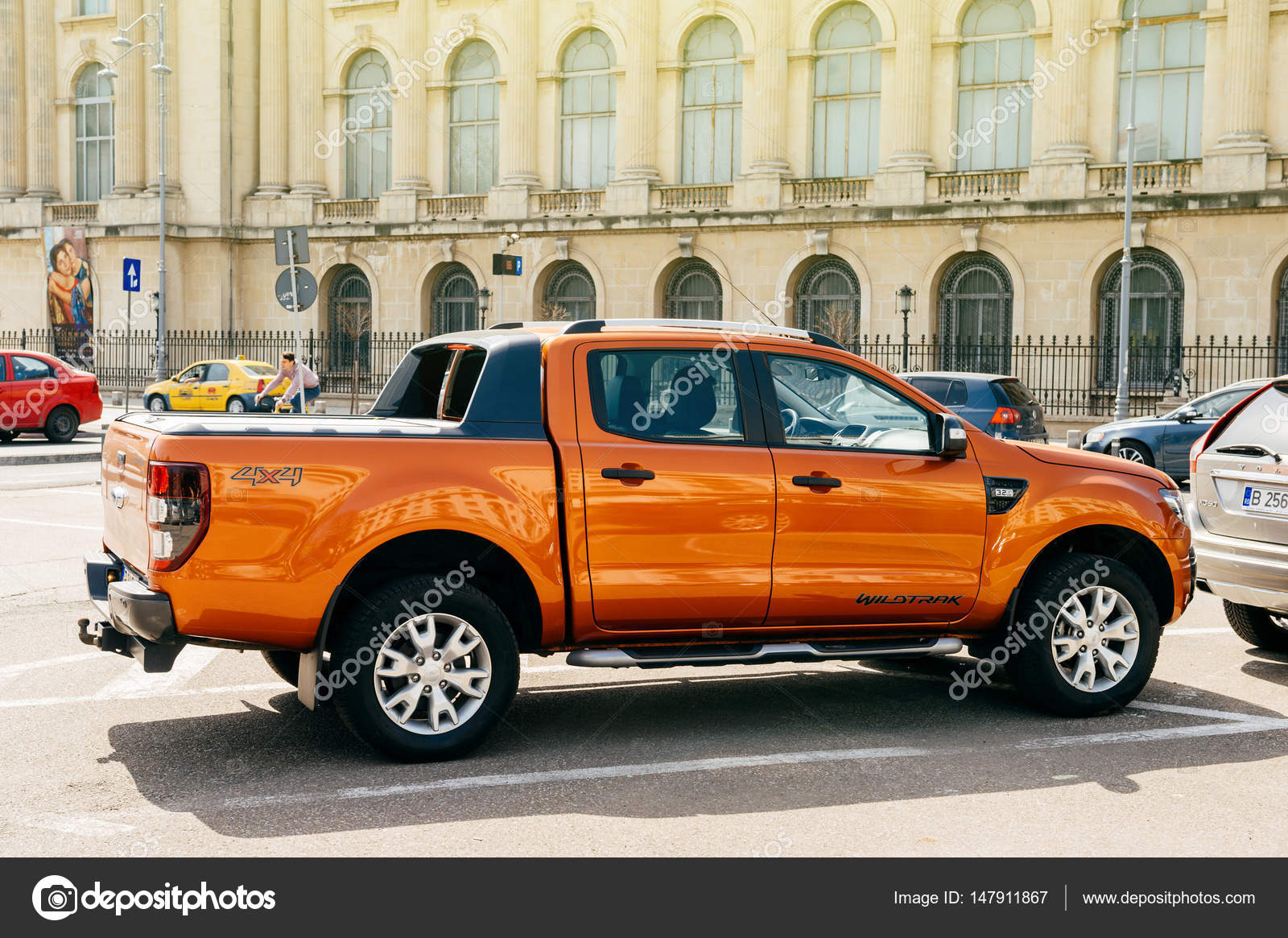 Beautiful and powerful orange Ford Ranger (codenamed T6) Wildtrack ...