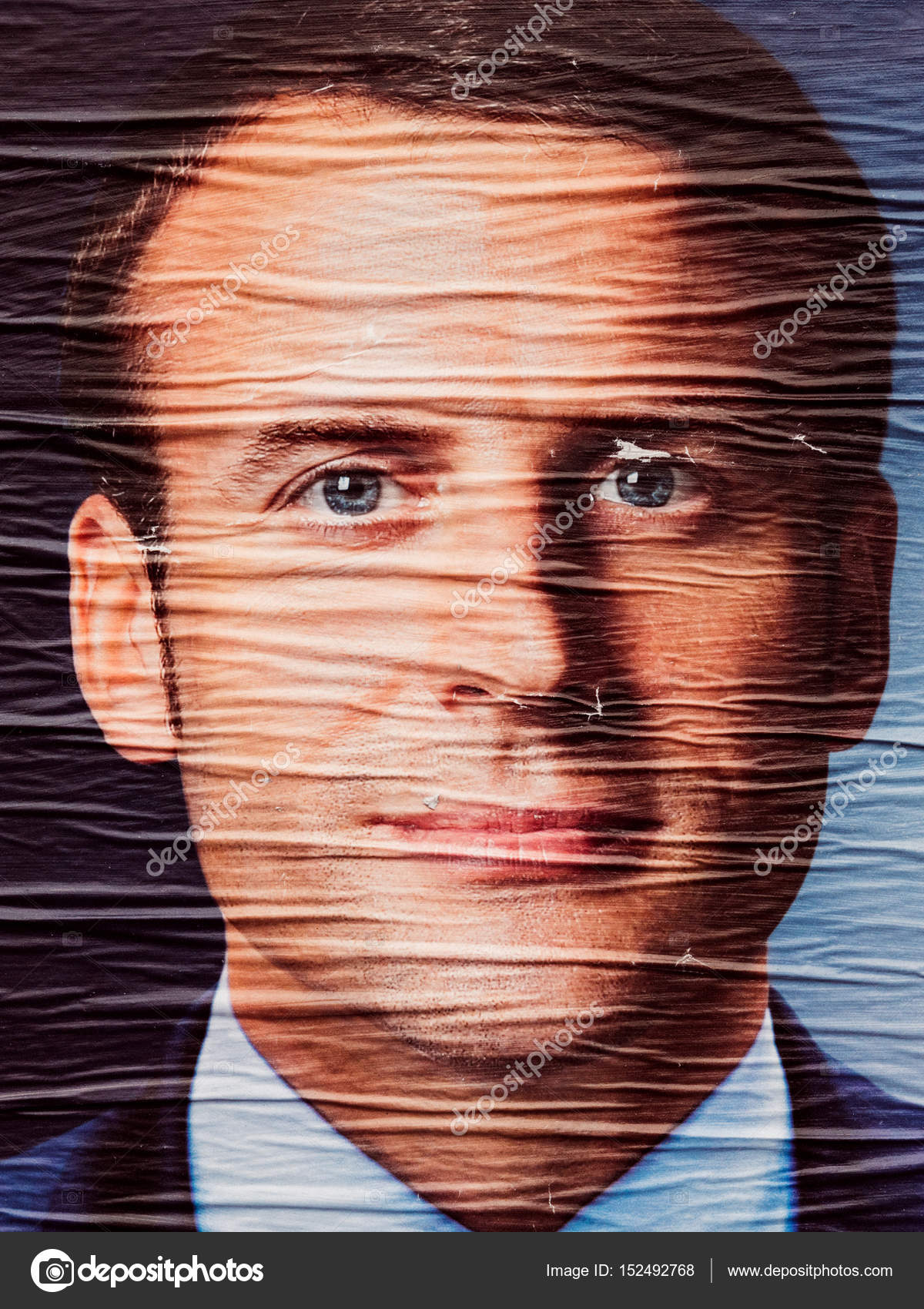 Emmanuel Macron portrait during Second round French Presidential ...