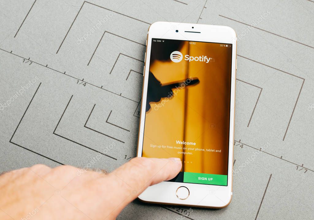 spotify straming m sica en el iPhone 7 Plus el software de la aplicaci n 2024