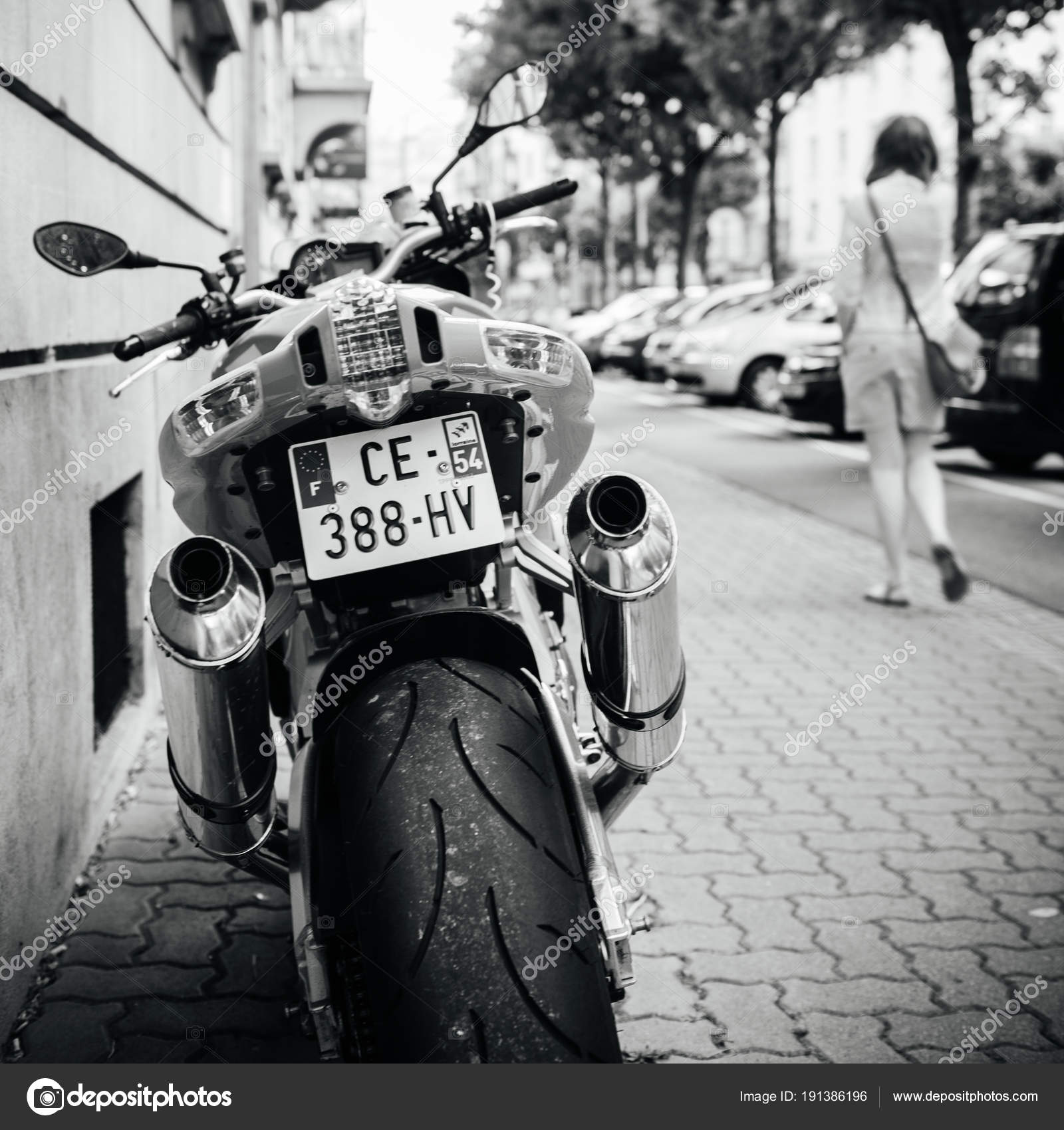 Paris France Jun 2015 Rear View Aprilia 1000 Rsv4 Sport — Stock ...