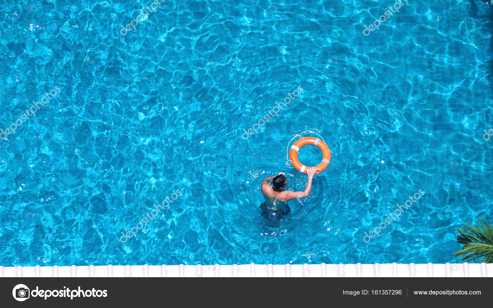 People swimming in the pool top view angle. Stock Photo by ©gnepphoto ...
