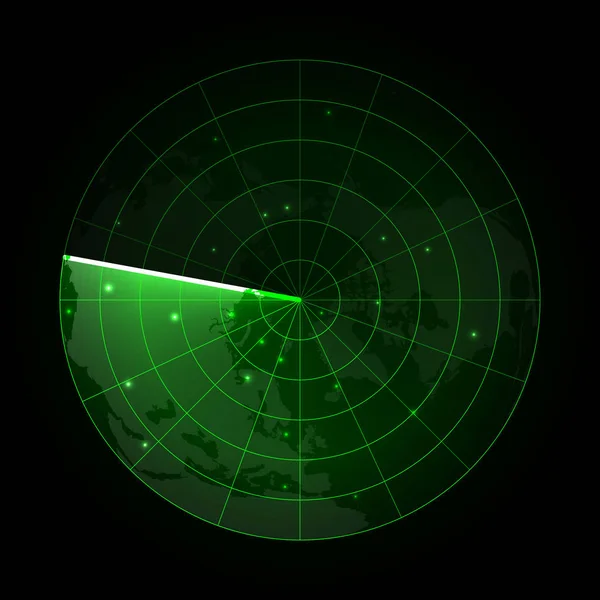 Radar Screen Targets Green Sonar System Black Background Target ...