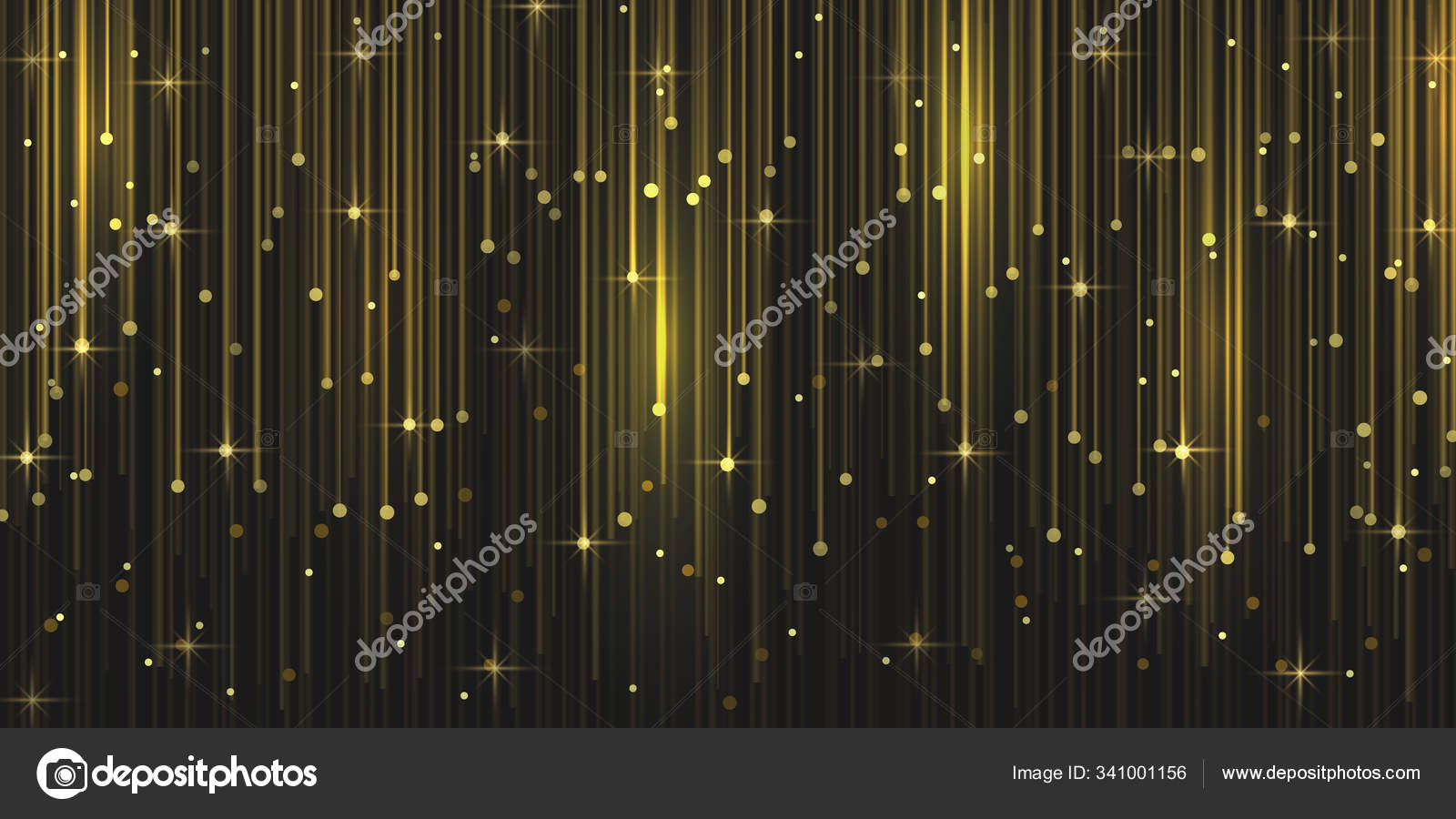 Rain glitter particles with magic light sparks falling. Stock Vector by ...