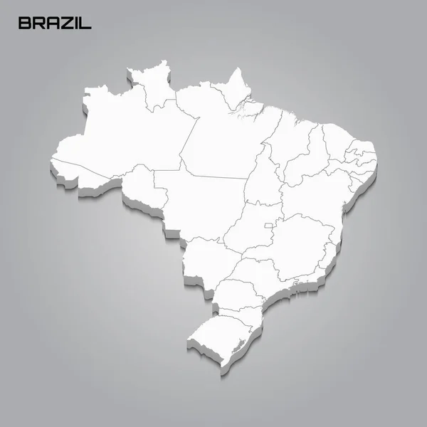 Mapa brasil 3d Imagens de Stock de Arte Vetorial | Depositphotos