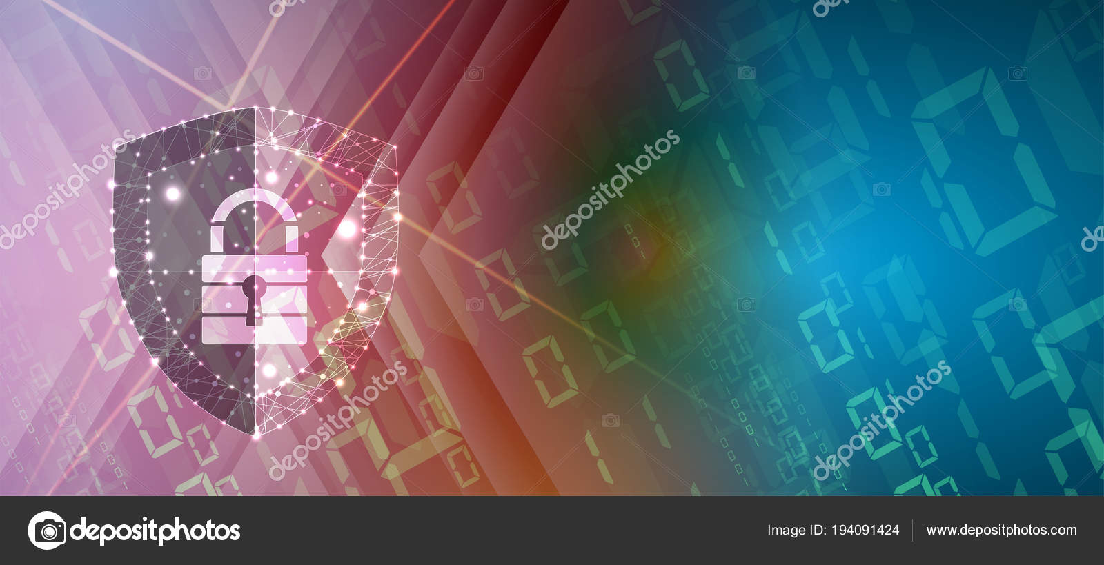 Technology security concept. Modern safety digital background Stock ...