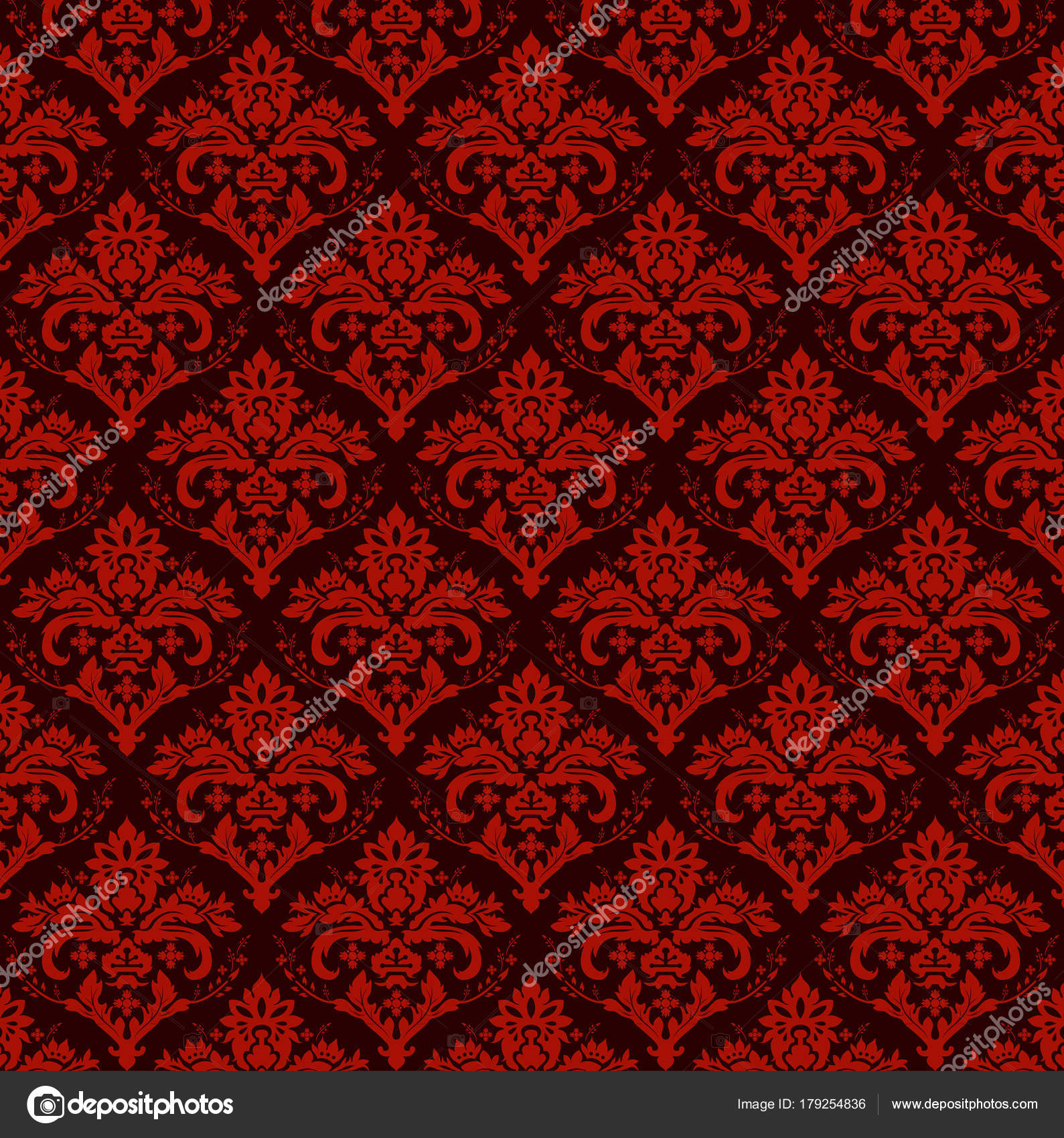 Red Damask Wallpaper
