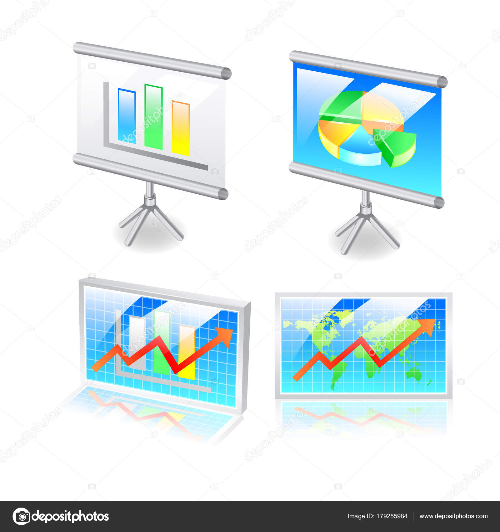 Presentation Icon. 3D Isometric Design — Stock Vector © oriu007 #179255984