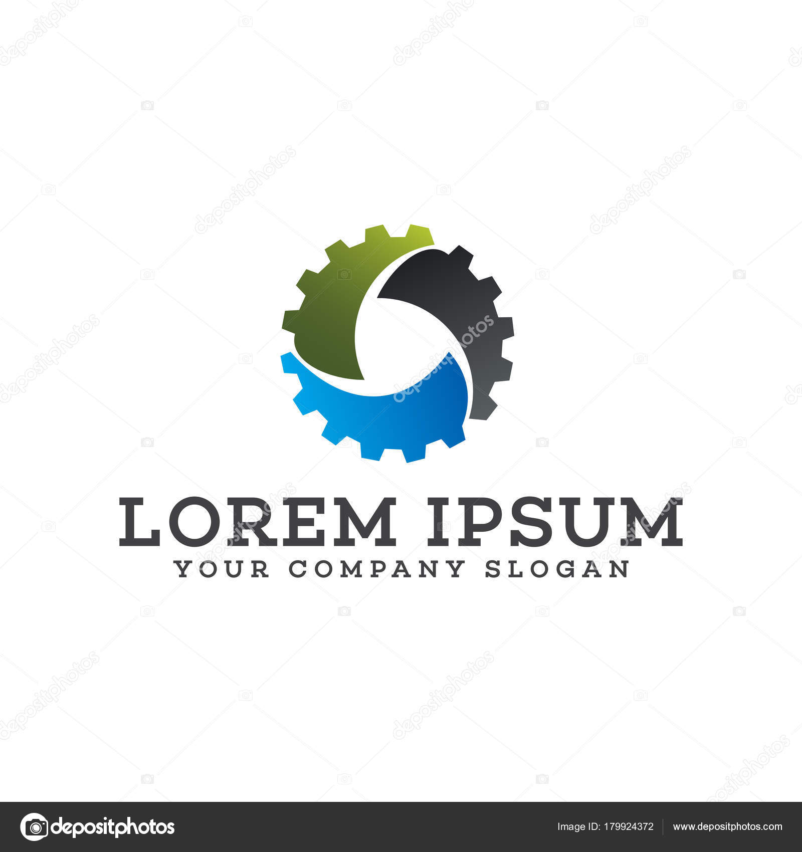 Mechanical auto logo. gear automotive logo design concept templa Stock ...