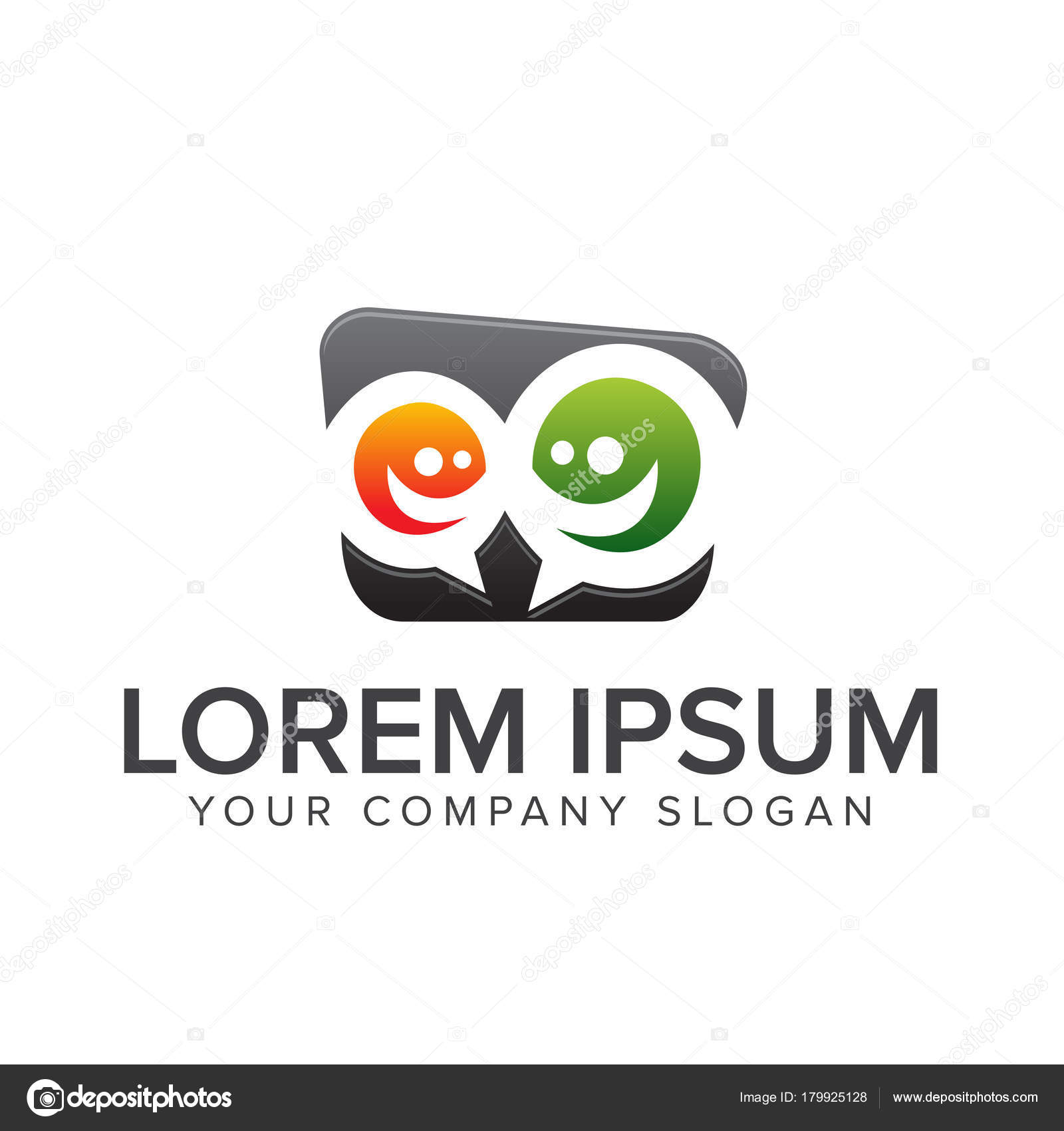 Comment people logo teamwork communication design Stock Vector Image by ...