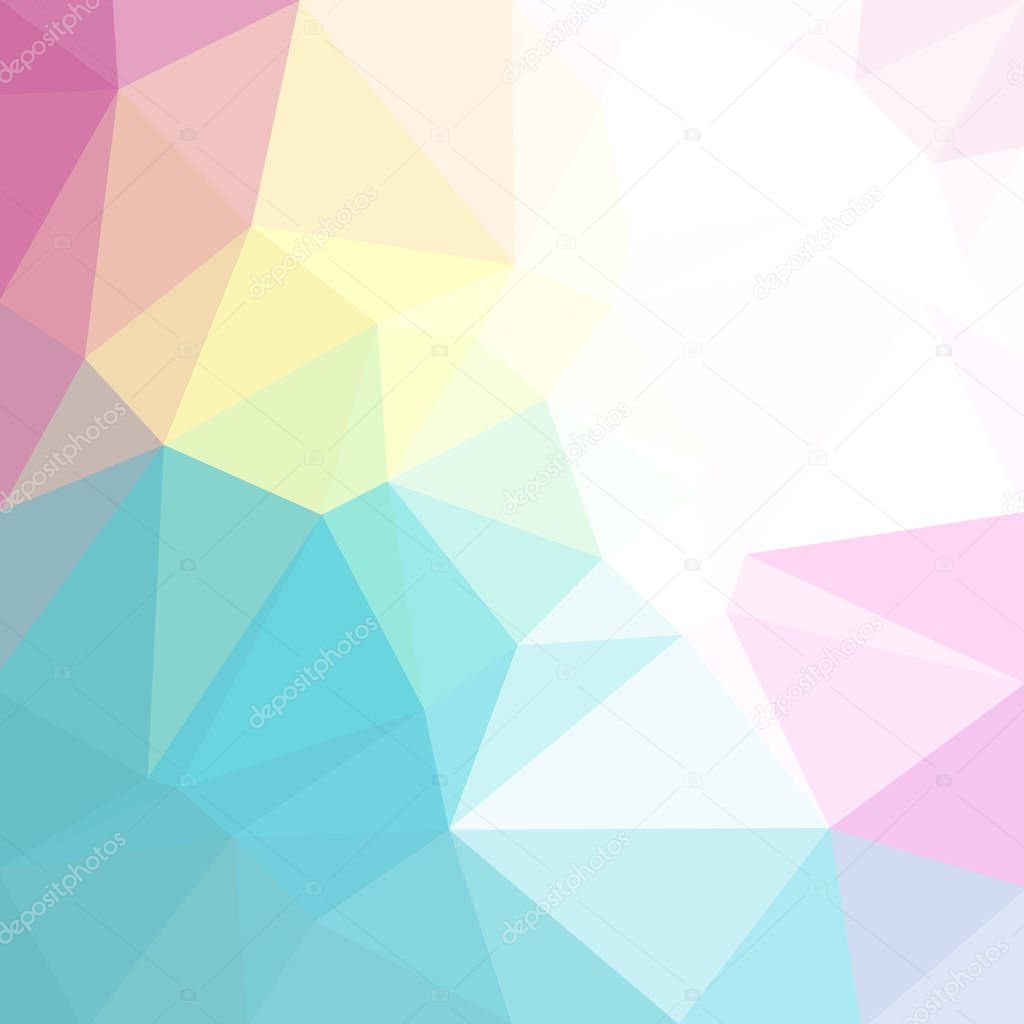 Light pastel color vector Low poly crystal background. Polygon d ...