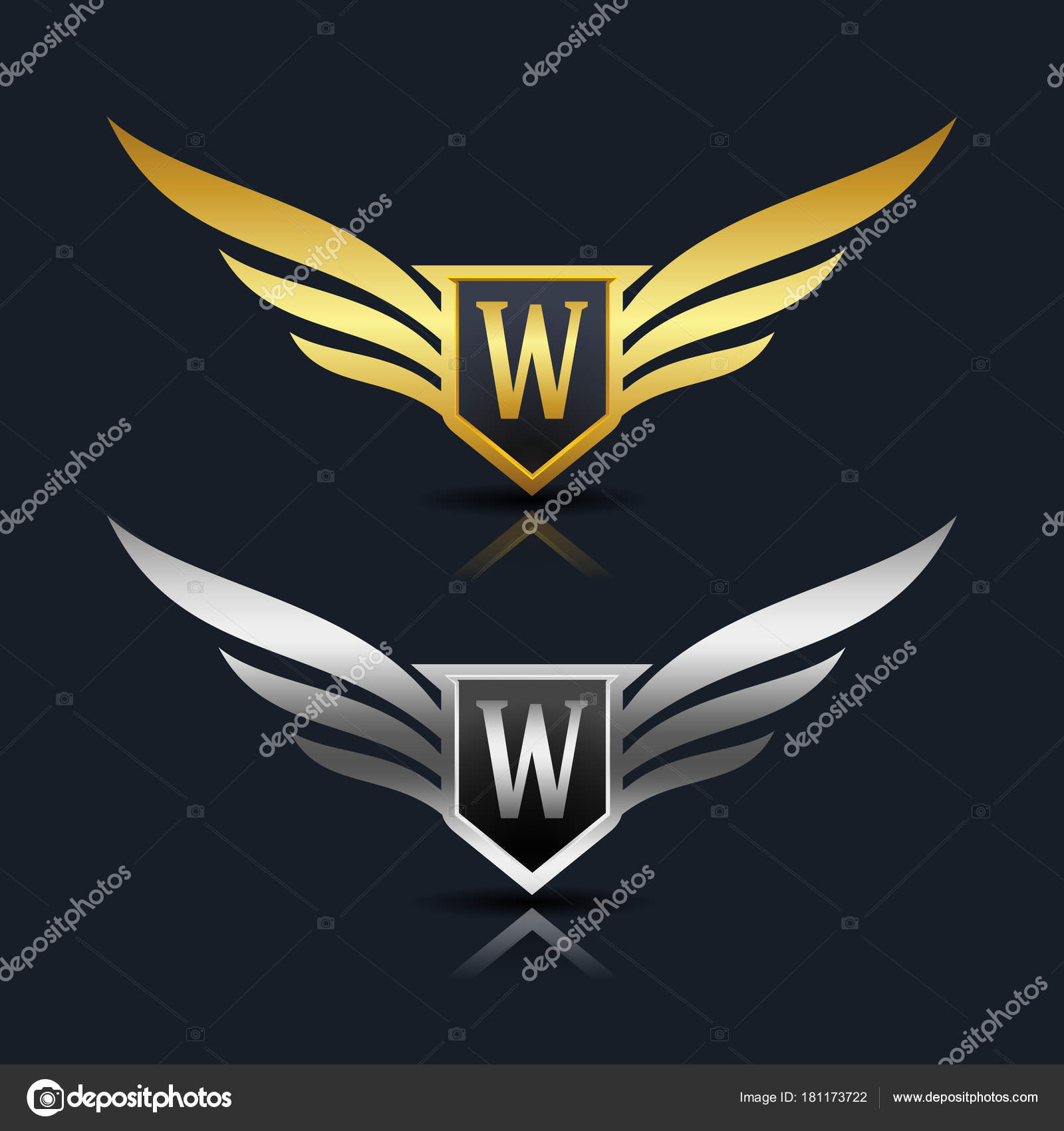 Letter W emblem Logo Stock Vector by ©oriu007 181173722